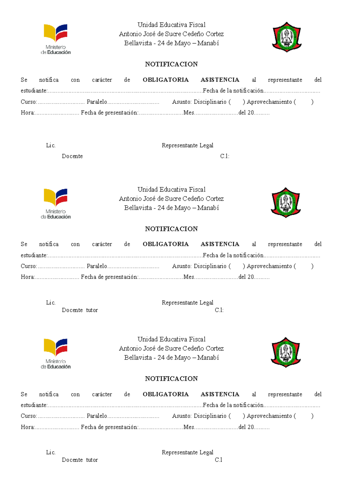LLAMADOS A PPFF - INFORME DE ATENCIÓN A PPFF - Unidad Educativa Fiscal ...
