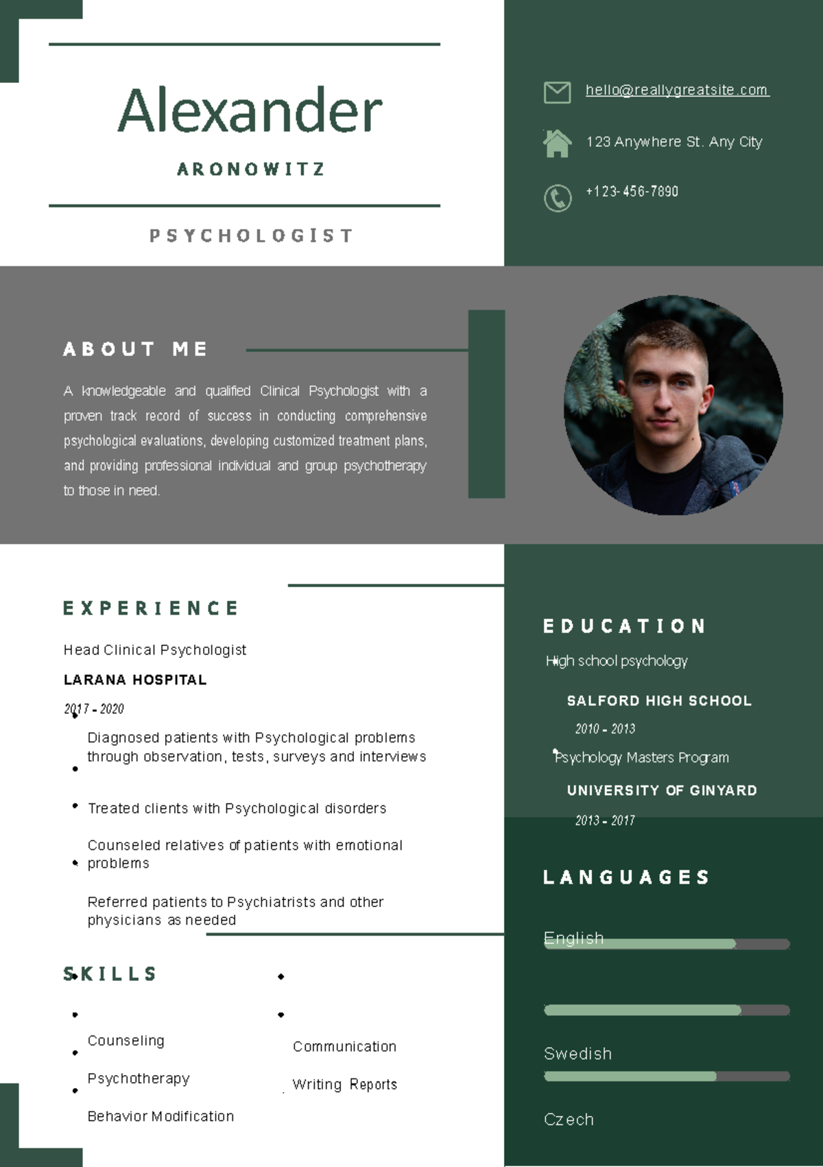 Humanities template 1 - Alexander A R O N O W I T Z P S Y C H O L O G I ...