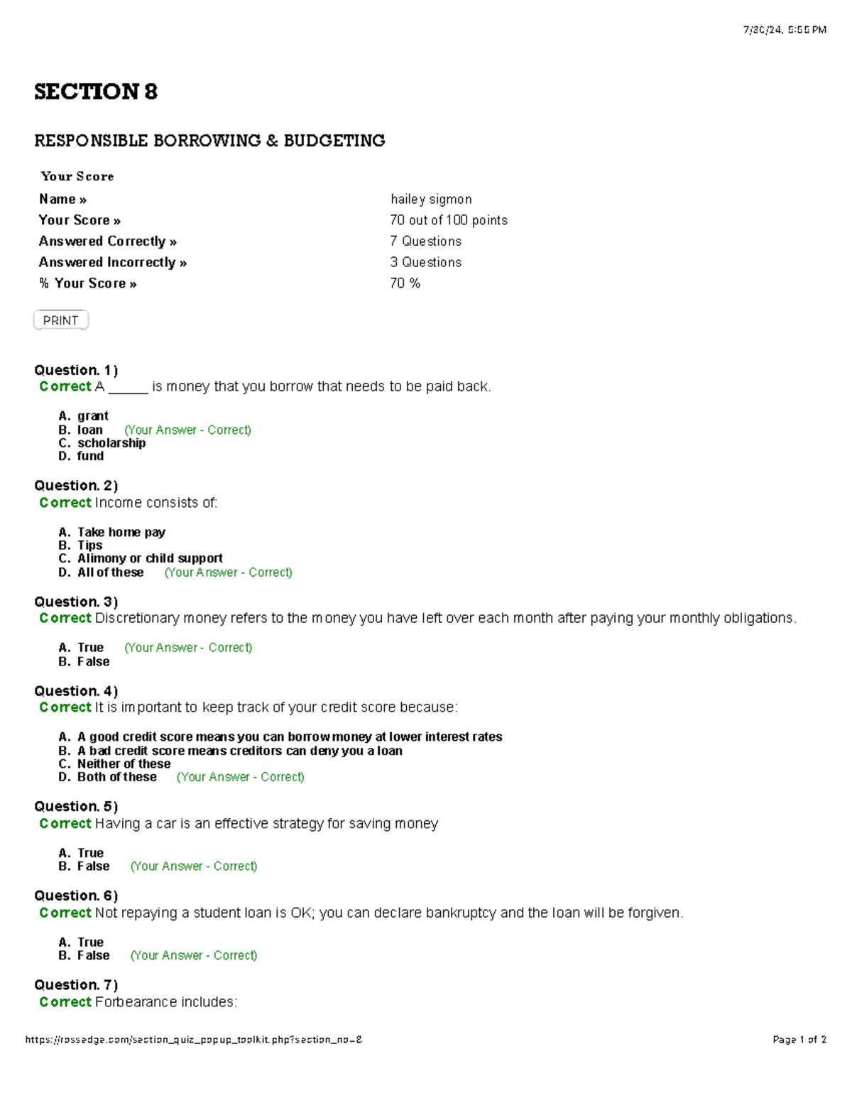 Ross Medical Education Center - 7/30/24, 5: 55 PM - Studocu