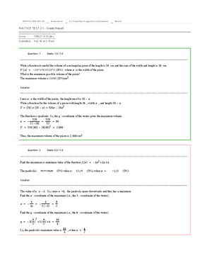 Lime Spring Polynomials Unit Exam - Polynomials Unit Exam 1 the ...