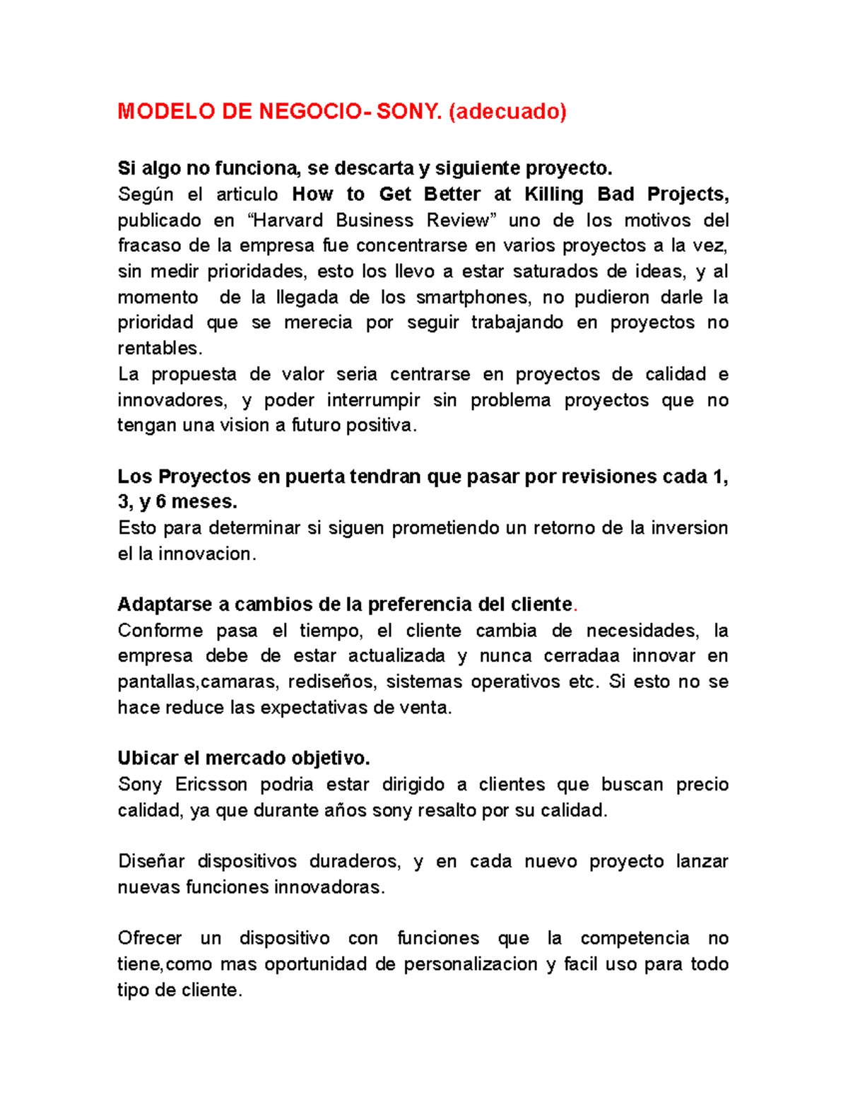 Modelo DE Negocio zdsr_ Sonny ericcsion - Transformar para impactar ...