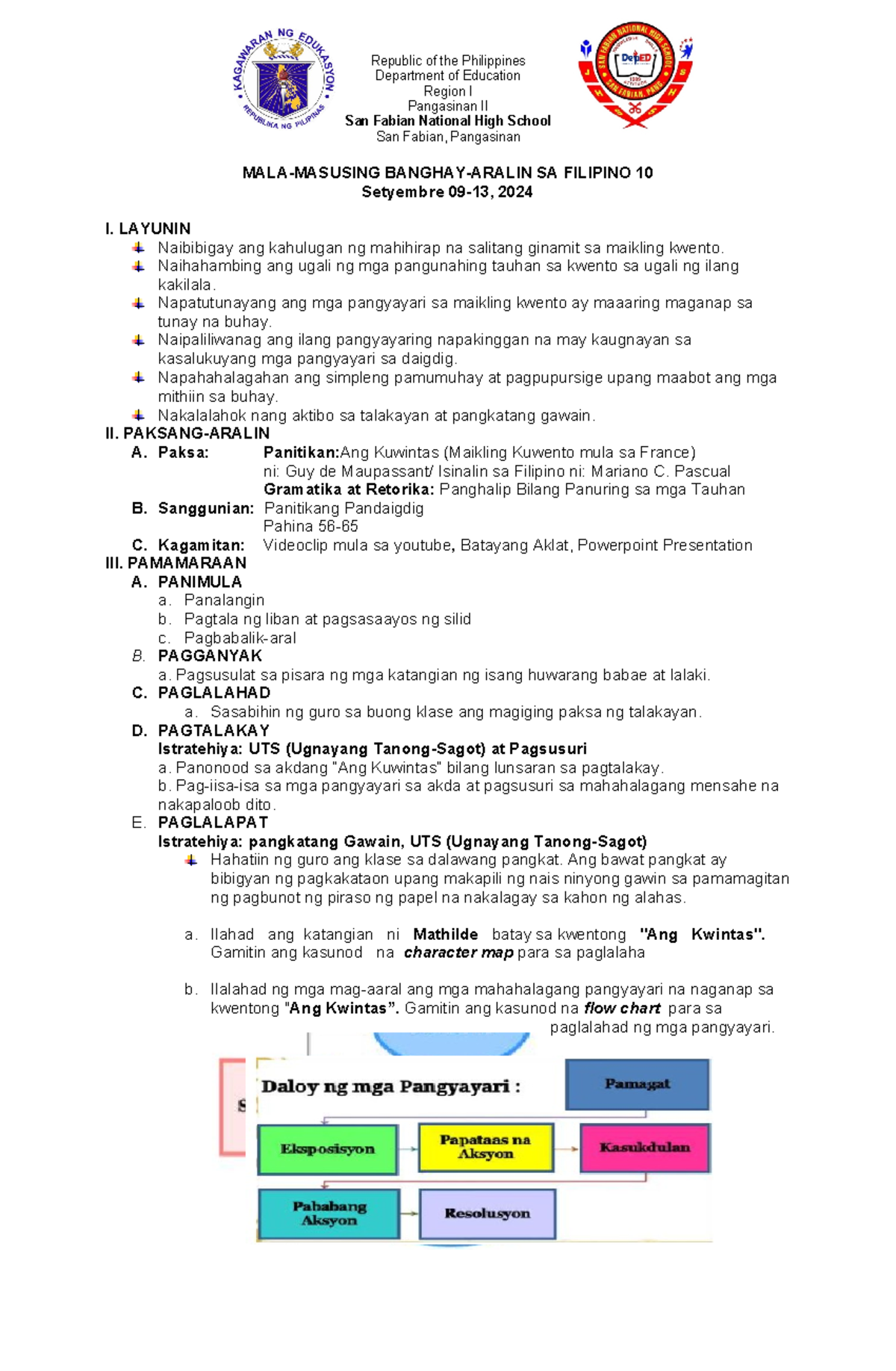 1 - Lesson plan - Republic of the Philippines Department of Education ...