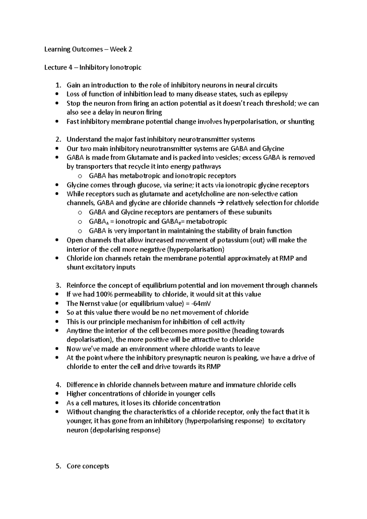 Learning Outcomes – Week 2 - Learning Outcomes – Week 2 Lecture 4 ...