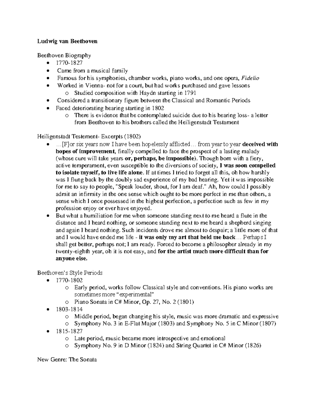 Ludwig van Beethoven: Biography Music and Influence - Studocu