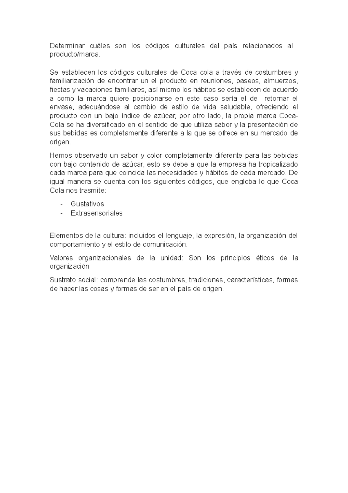 Códigos culturales - Determinar cuáles son los códigos culturales del ...