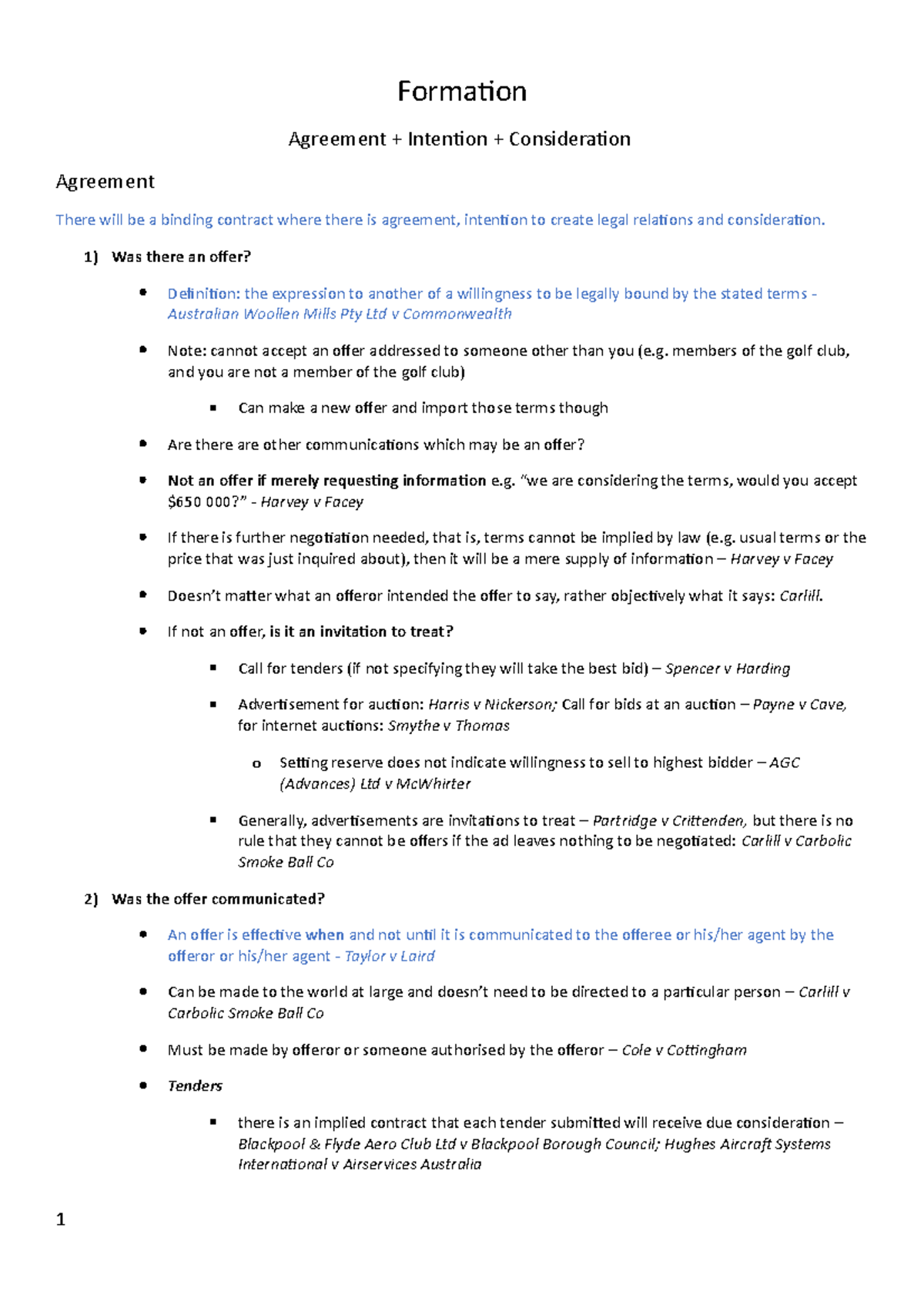 Contracts-Roadmaps for week 1 - 13 - LLB202 - QUT - Studocu