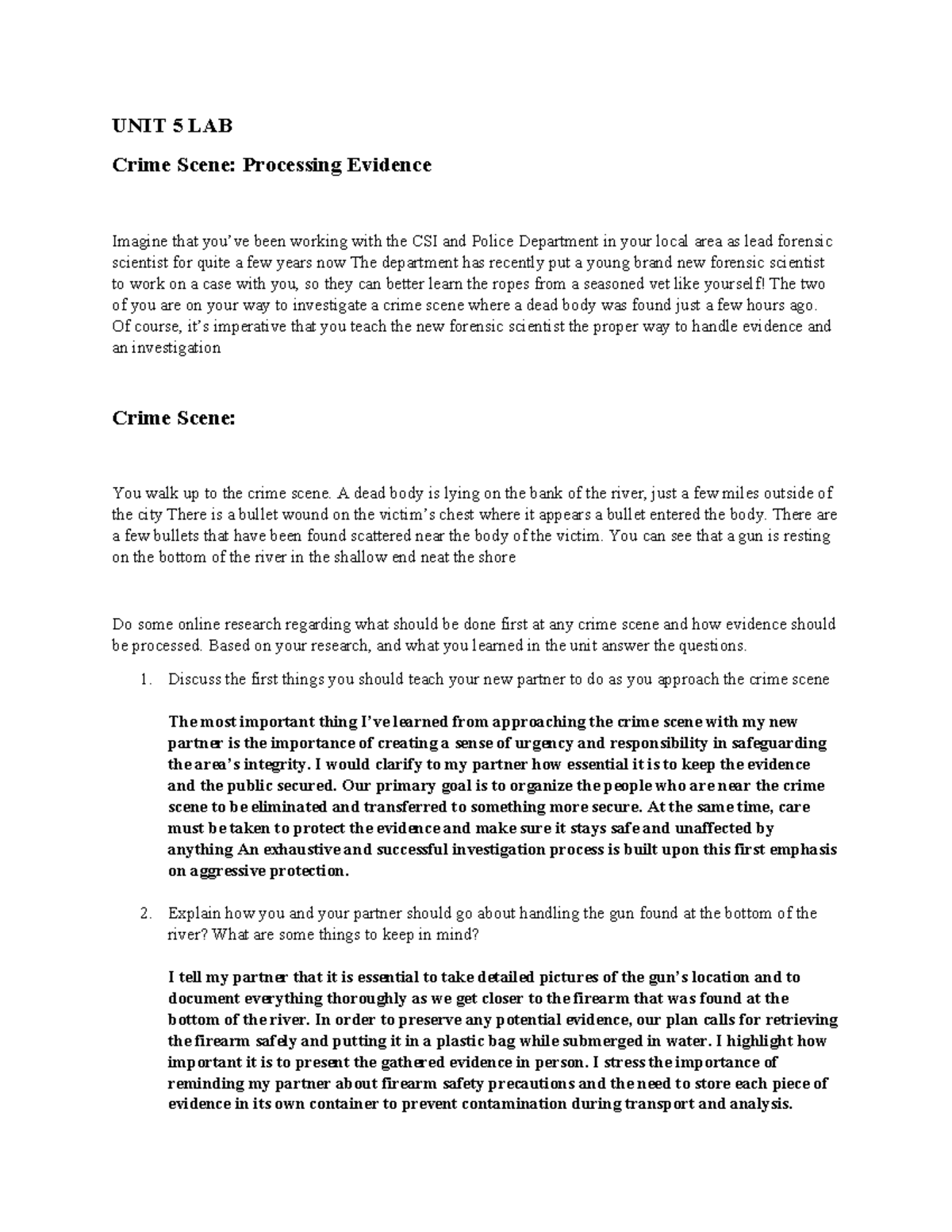 Unit 5 lab (crime) - Solution file is attached and complete with each ...