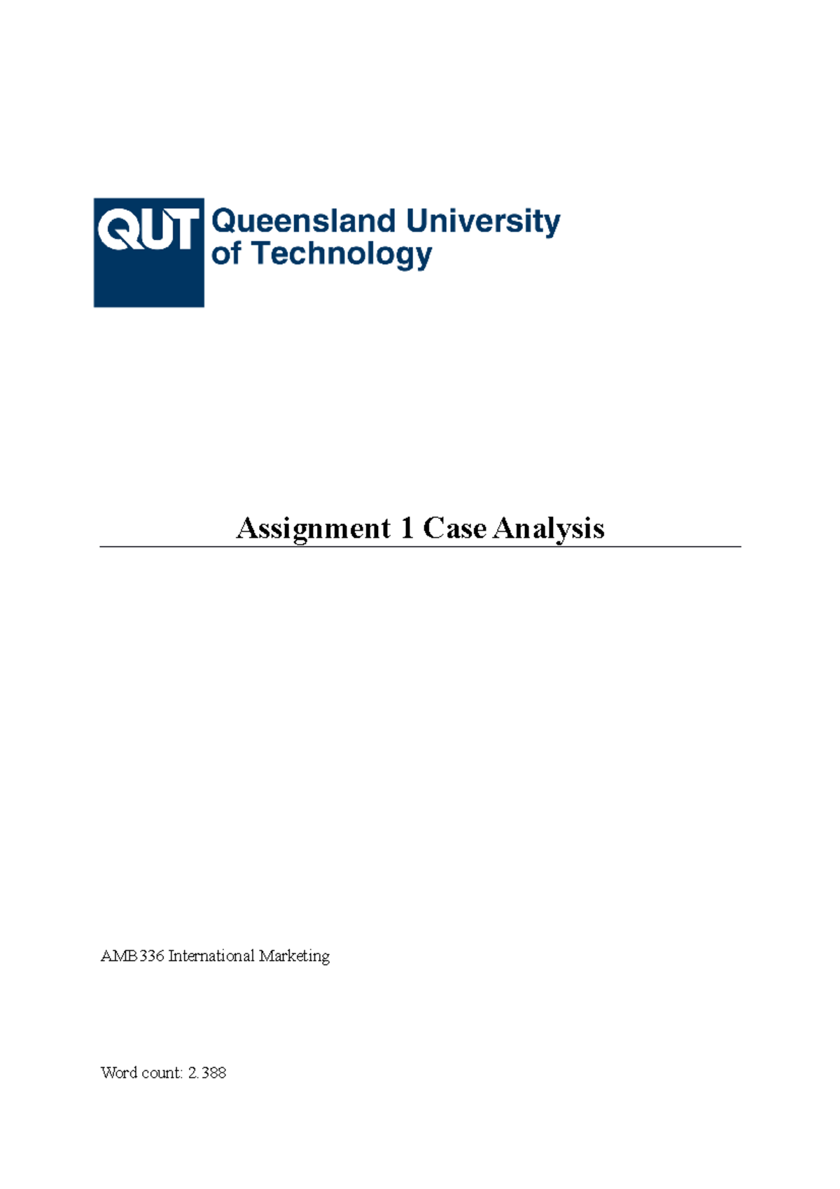 Assignment 1 - studuco - A1 - Case analysis - Assignment 1 Case Analysis AMB336 International ...