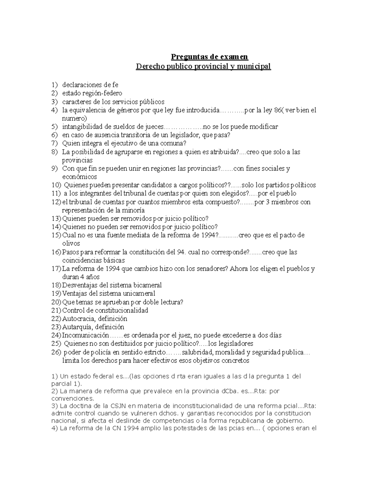 Algo de preguntas de examen publico - Preguntas de examen Derecho ...