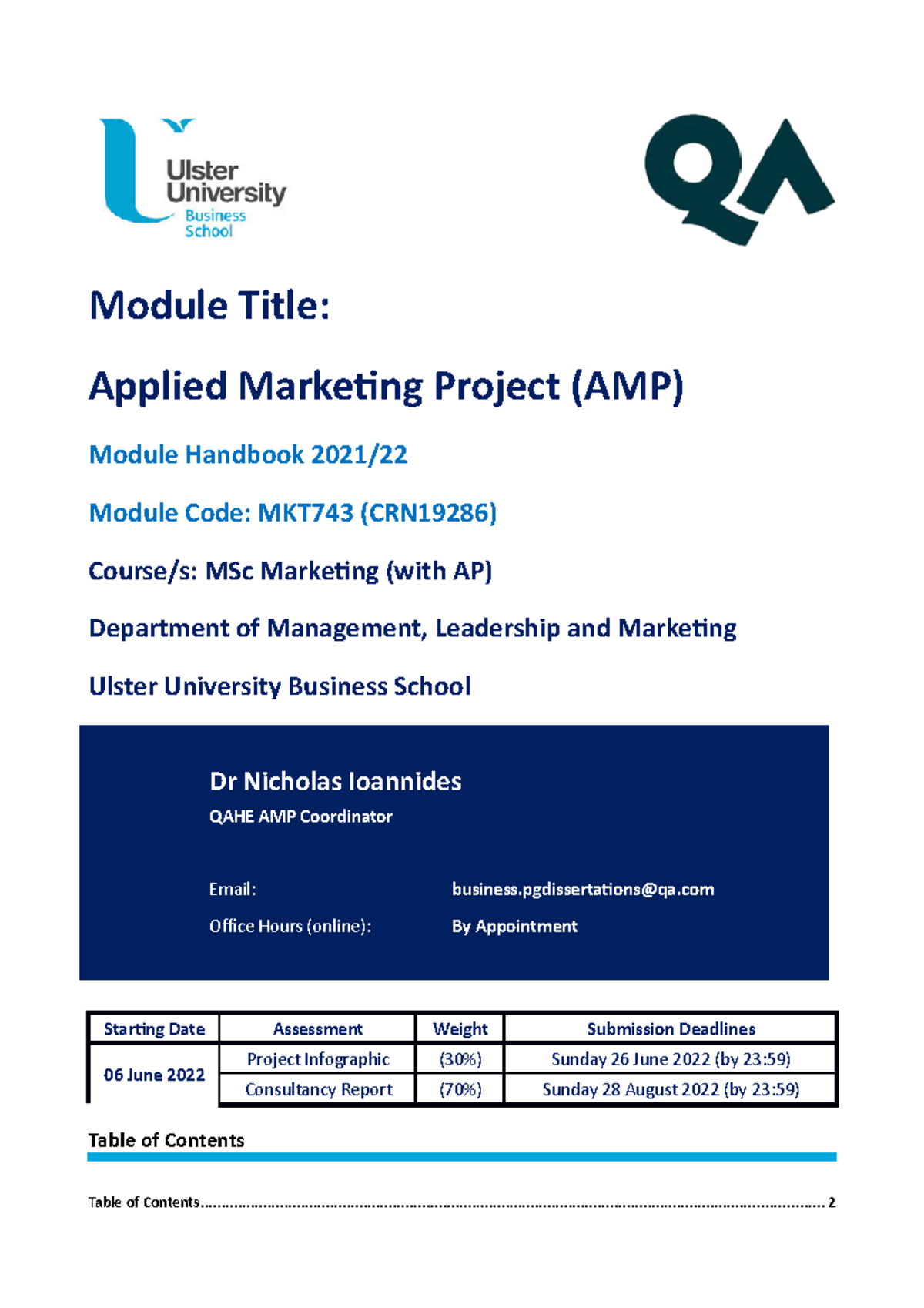 6005669 784306014 3991655595338 - Module Title: Applied Marketing ...