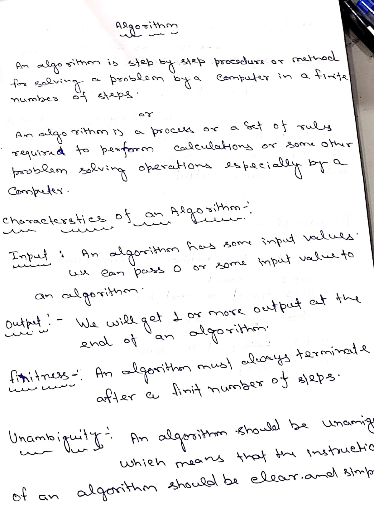 Data Structures and Algorithms - Algorithm An algo rithm is step step ...