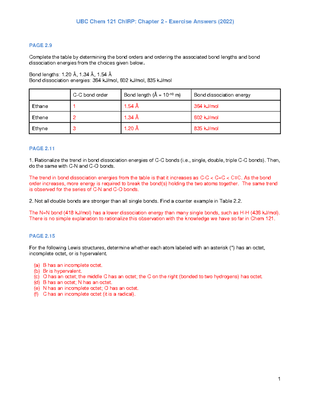 Chapter 2 Exercise Answers 2022 - PAGE 2. Complete the table by ...