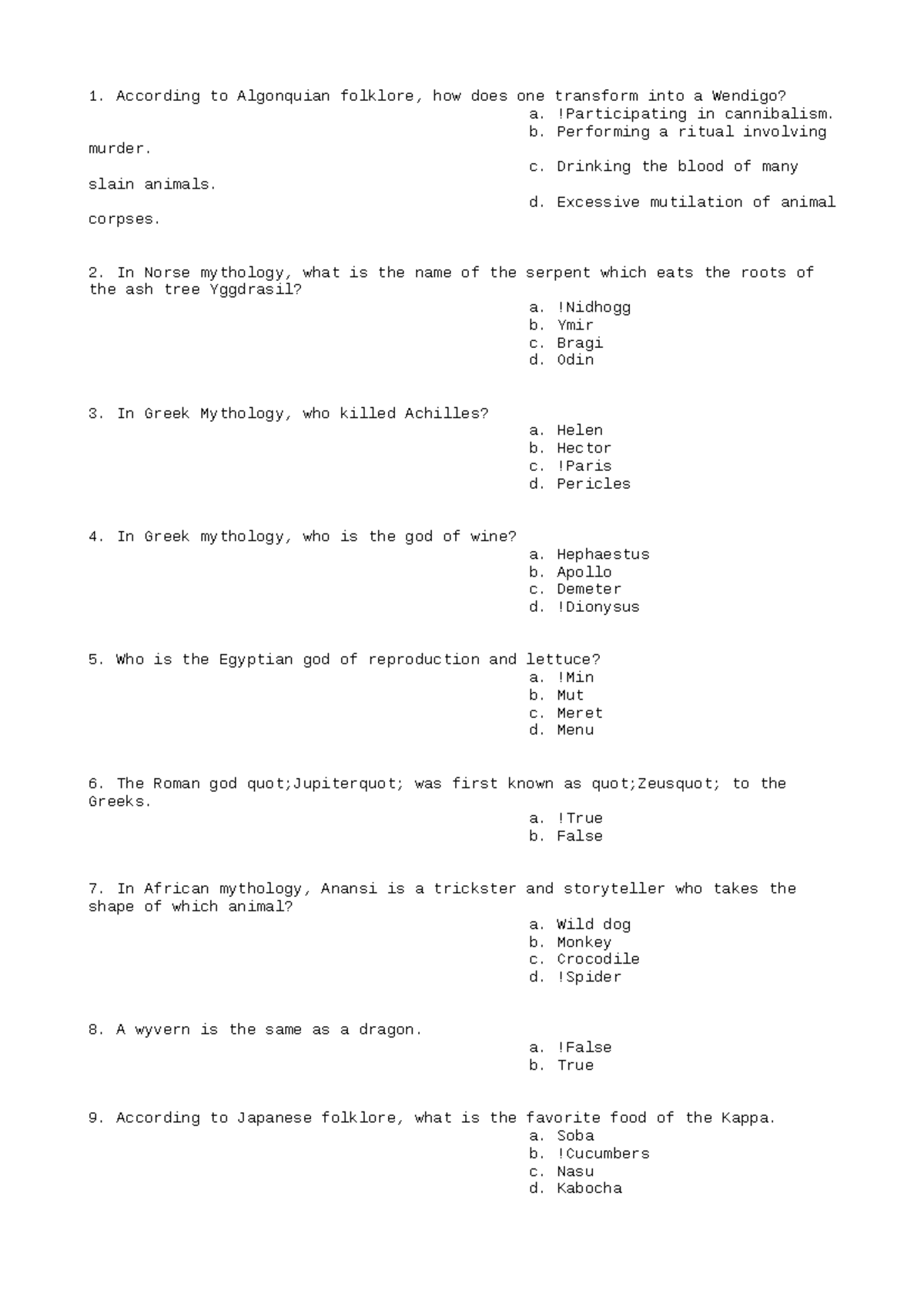 ART184 Lesson Plan 2 - test - According to Algonquian folklore, how ...