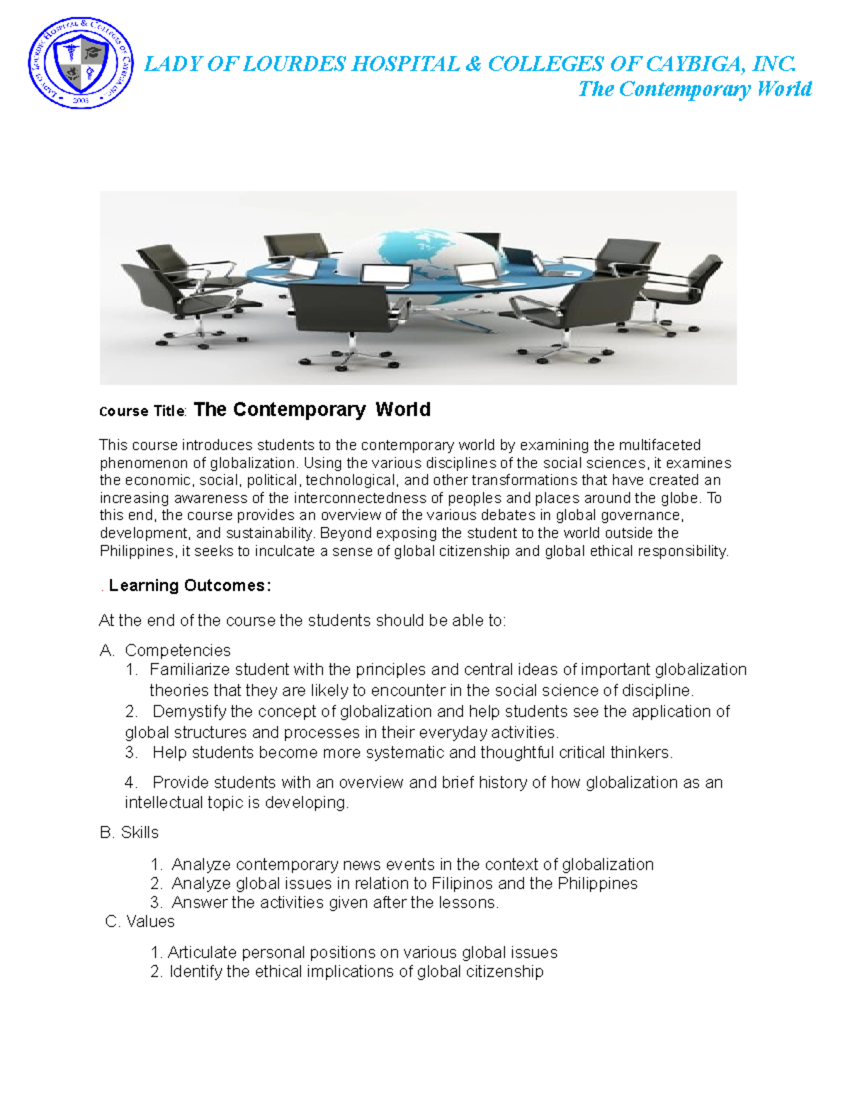 THE Contemporary World Module -SY 2022-2023 - The Contemporary World ...