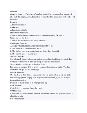 Cal 2010 Lecture 1 Linear functions - Calculus Lecture 1 Linear functions: The equation of the ...