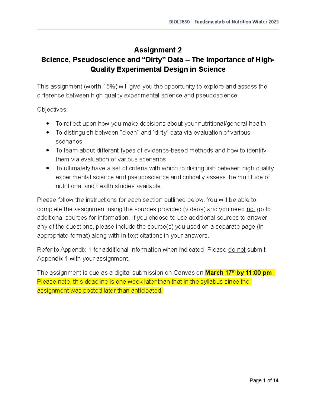 Assignment 2 Science and Pseudoscience 2023 - Assignment 2 Science ...