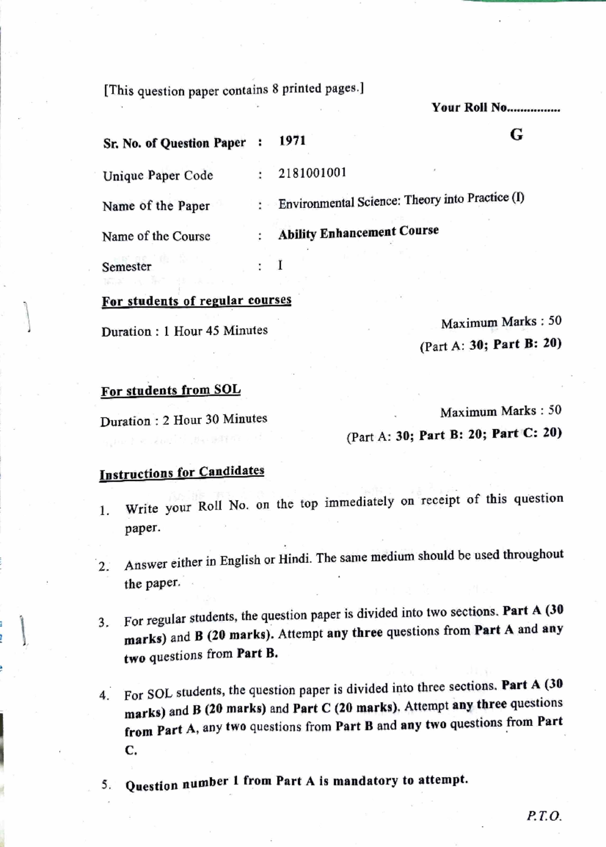 EVS-1 QP Jan 2024 - EVS question paper - 22518 - Studocu