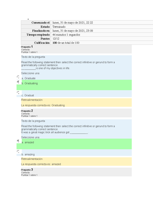Assignment 2 textfile - Resumenen de oraciones ingles lll - NAME ...