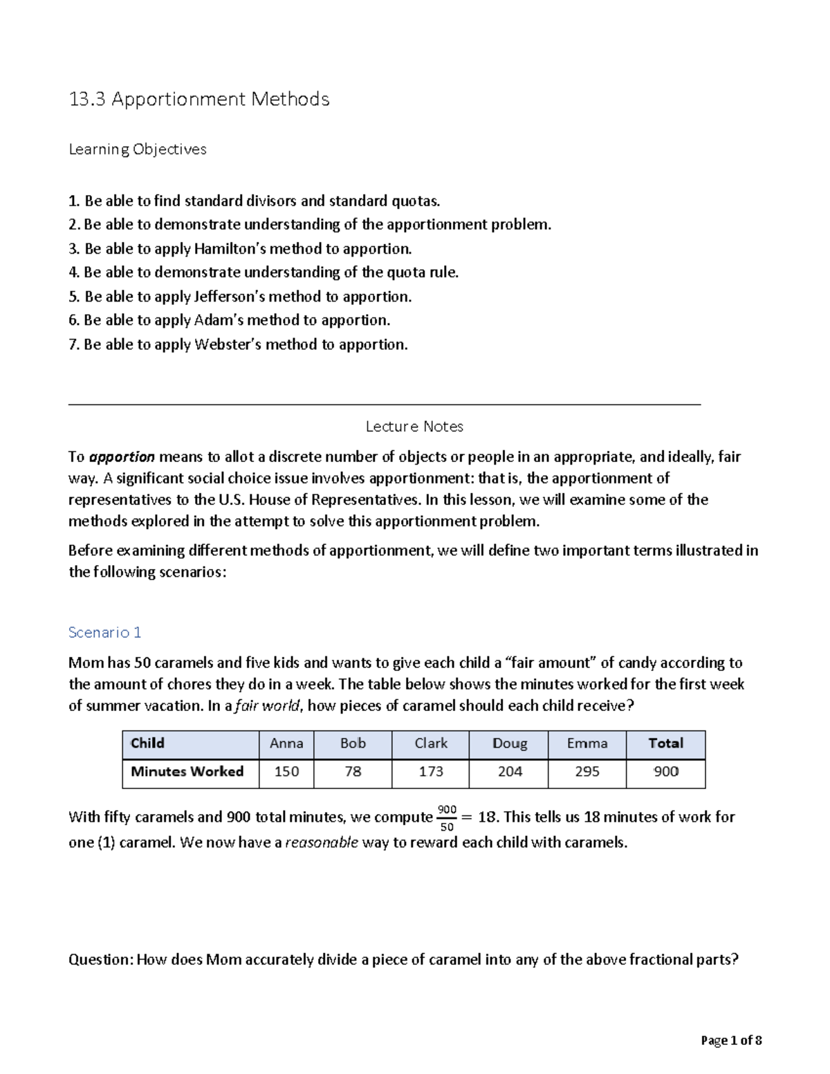 1580 Ch 13.3 Student Notes - 13 Apportionment Methods Learning ...