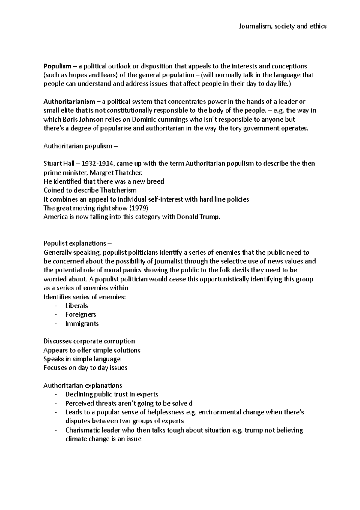 Lecture 6 - Explaining the Trump phenomenon - Journalism, society and ...