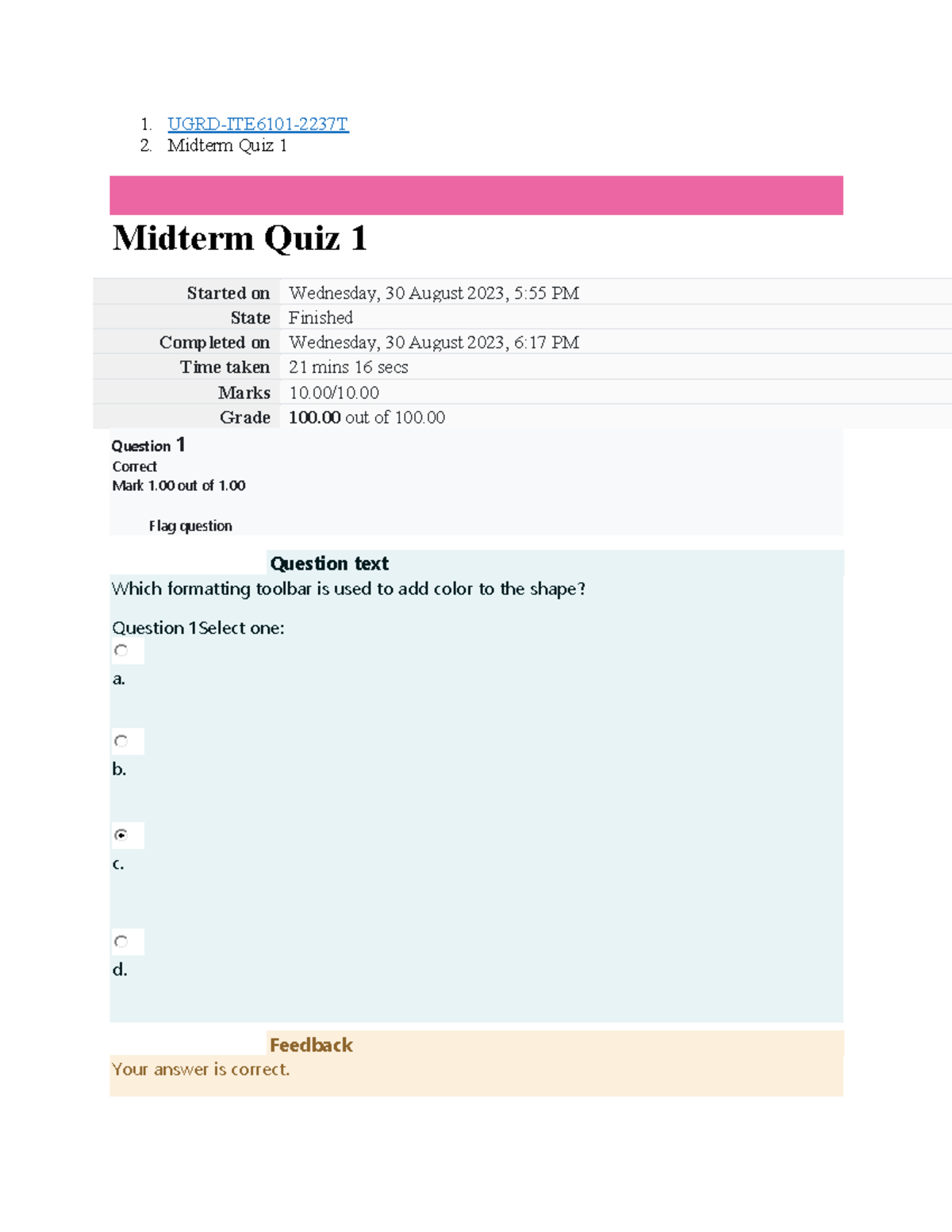 Comp. Fund. Mid Term Q1 - Notes for Tutorial and review. - 1. UGRD ...