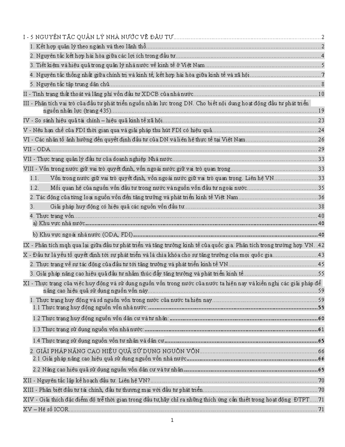 De cuong on tap Kinh te dau tu - Moi - I 5 NGUYÊN TẮC QUẢN LÝ NHÀ NƯỚC VỀ ĐẦU - Studocu