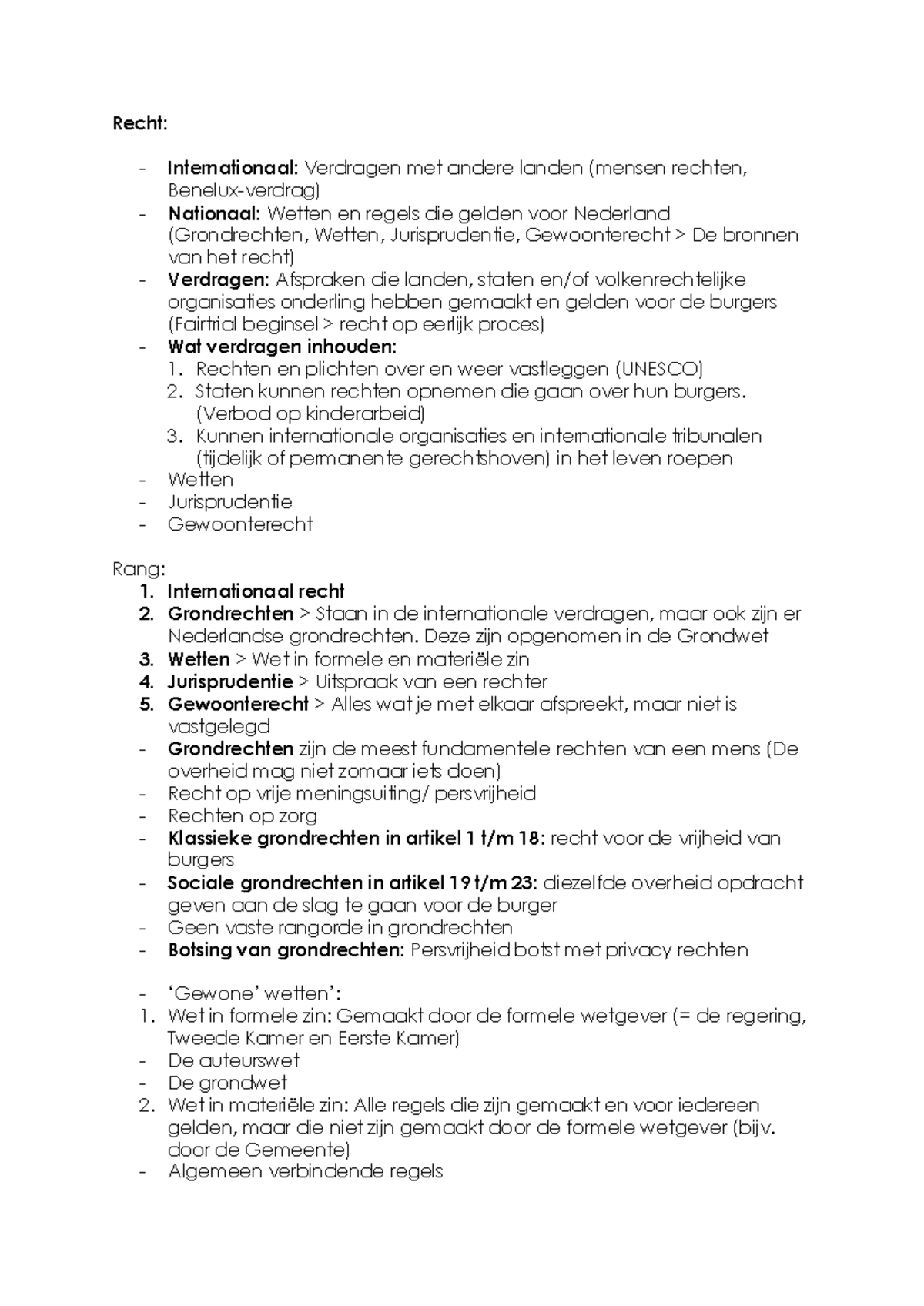 Recht en Ethiek - Recht: Internationaal: Verdragen met andere landen ...