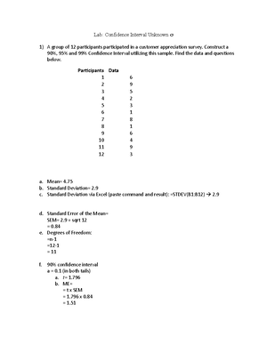 Normal Distribution Lab - Lab: Normal Distribution You ask 20 musicians ...