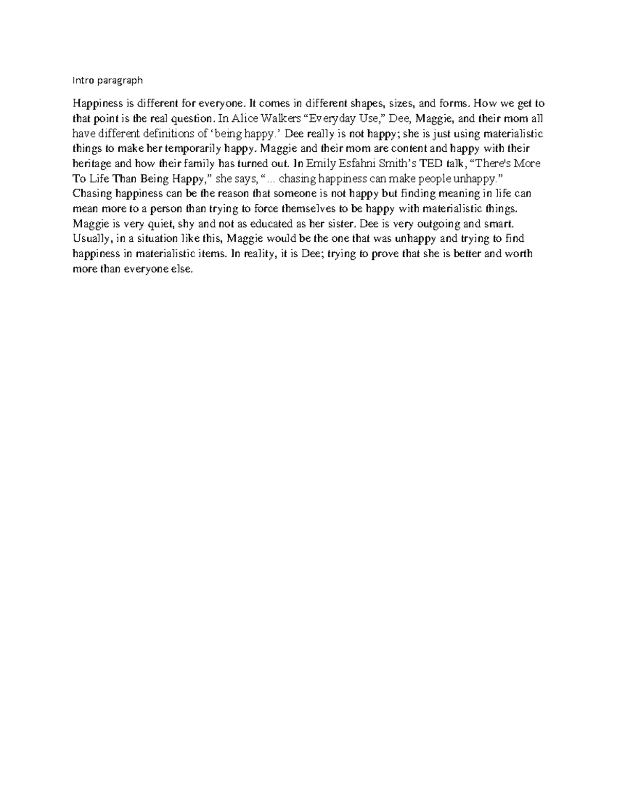 Document 9 - Essay on a movie, Freedom Writers - Intro paragraph ...