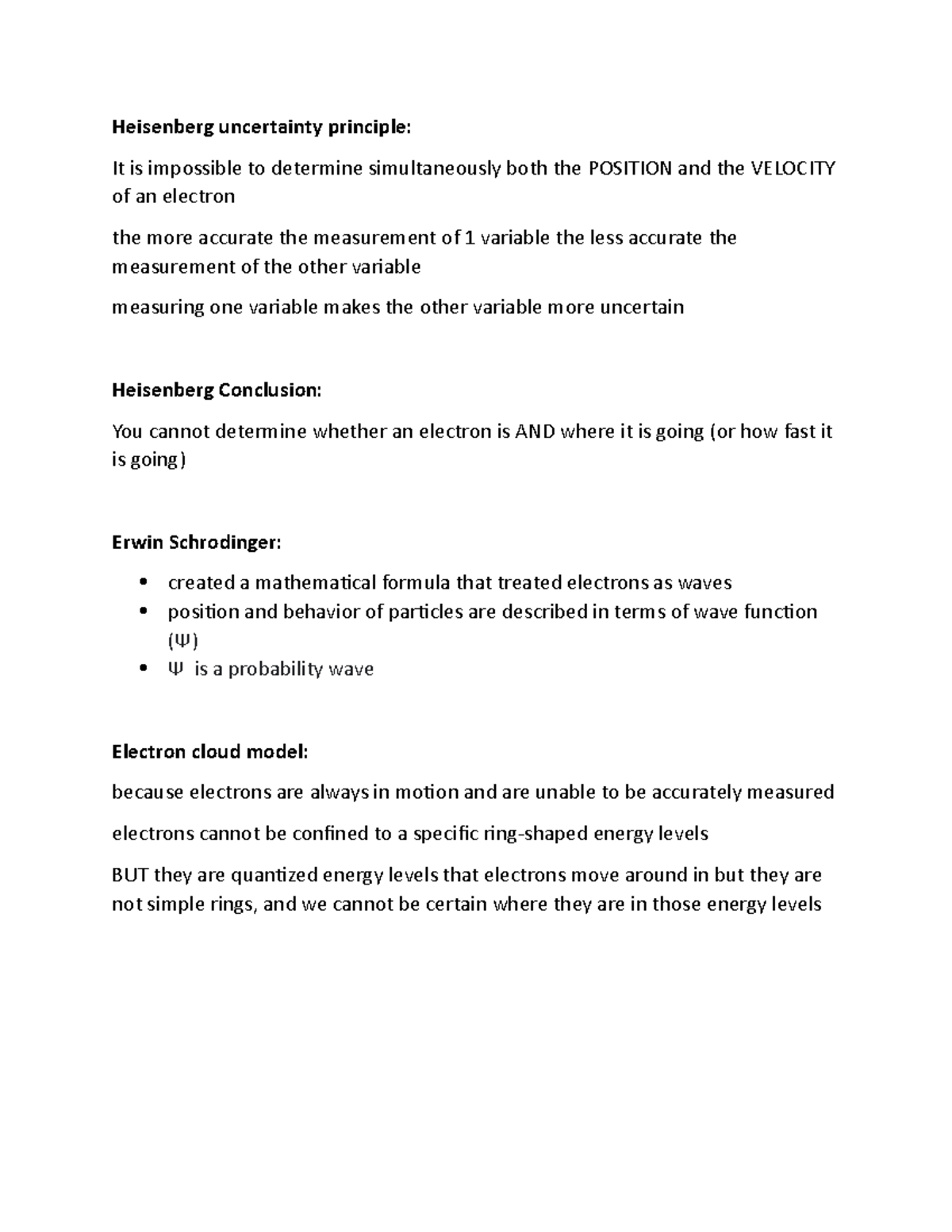 Lecture notes Chapter 4 - Heisenberg uncertainty principle: It is ...