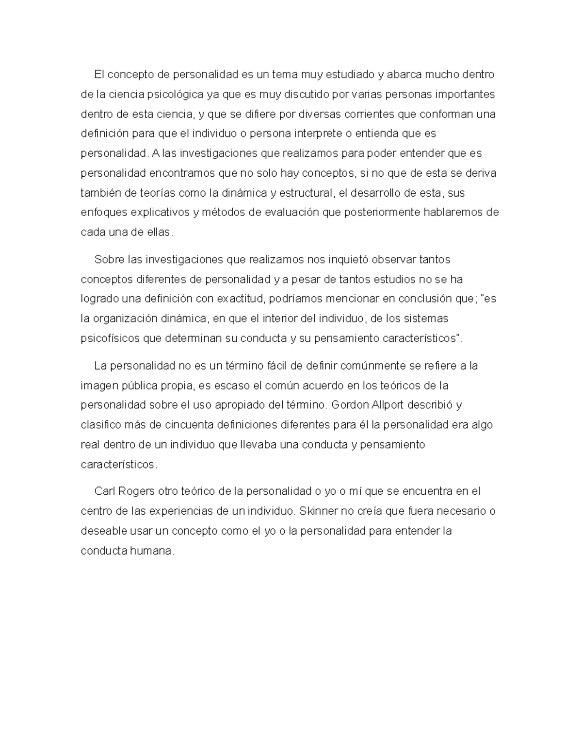 Ensayo Estructura Perversa - El concepto de personalidad es un tema muy ...
