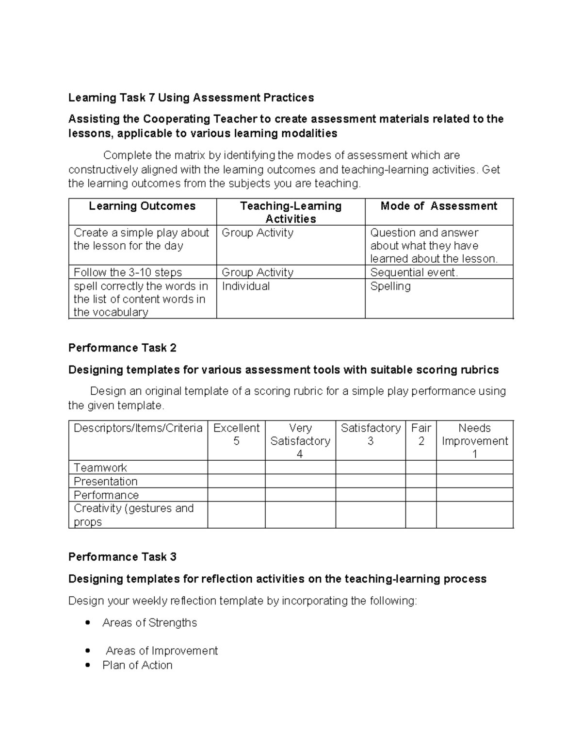 San-ugan-7 - Learning Task 7 Using Assessment Practices Assisting the Cooperating Teacher to ...