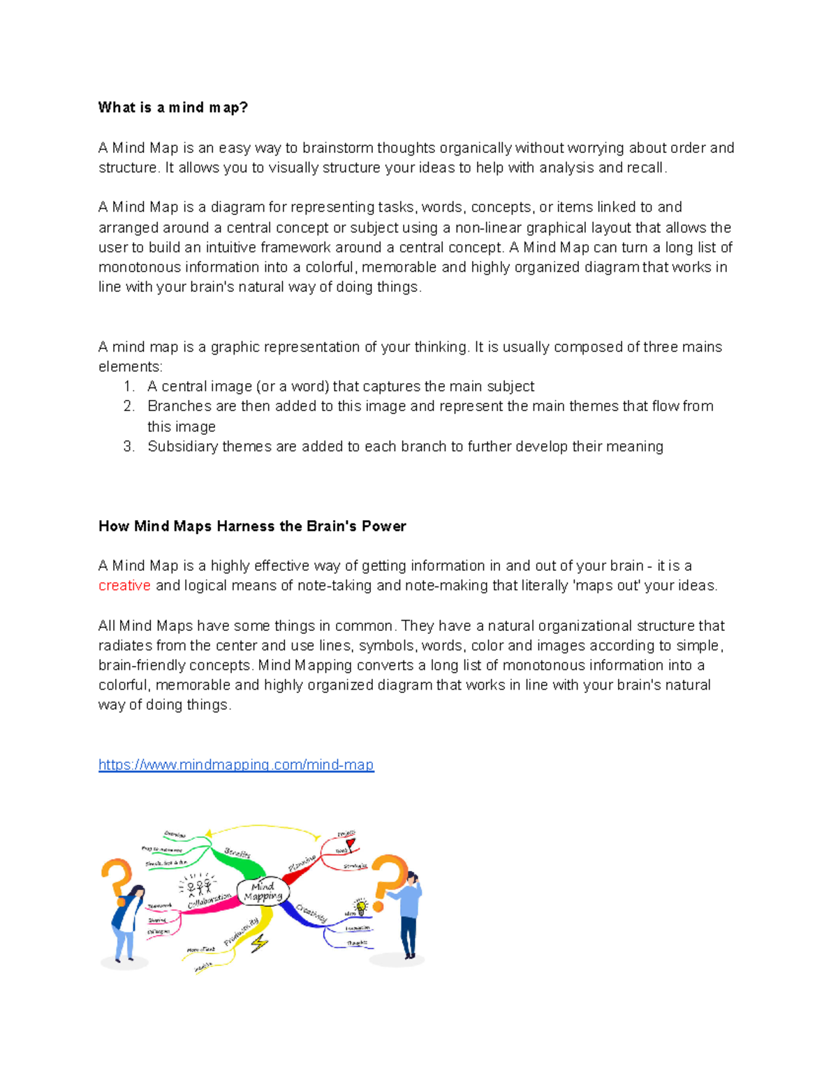 Mind Map - A mind map is a diagram that visually organizes information ...