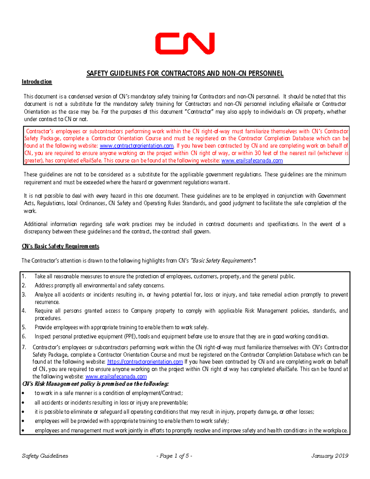 Contractors safety guidelines en - SAFETY GUIDELINES FOR CONTRACTORS ...