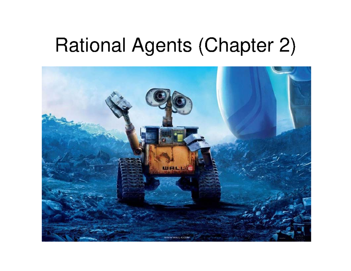 1-Intelligent Agents-09-01-2024 - Rational Agents (Chapter 2)Rational ...