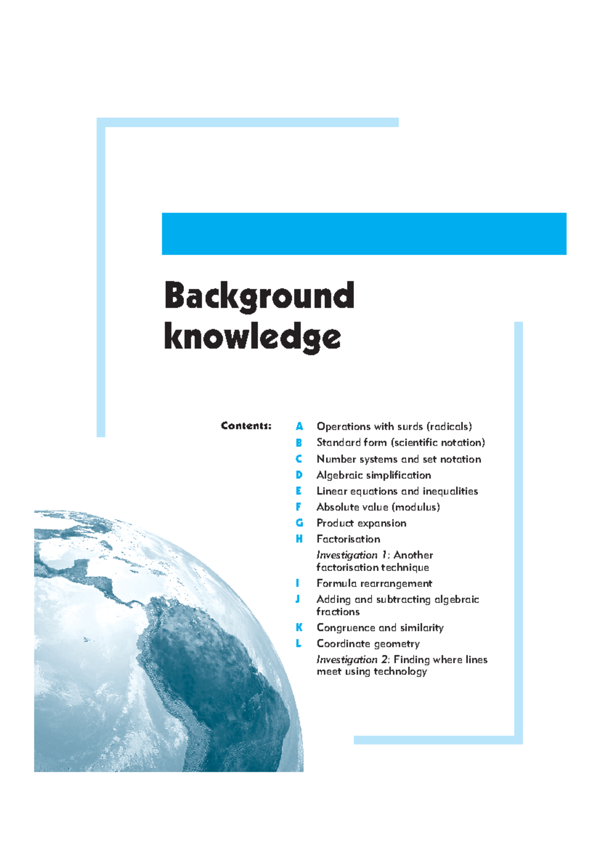 Background Knowledge - Math - Background knowledge Background knowledge ...
