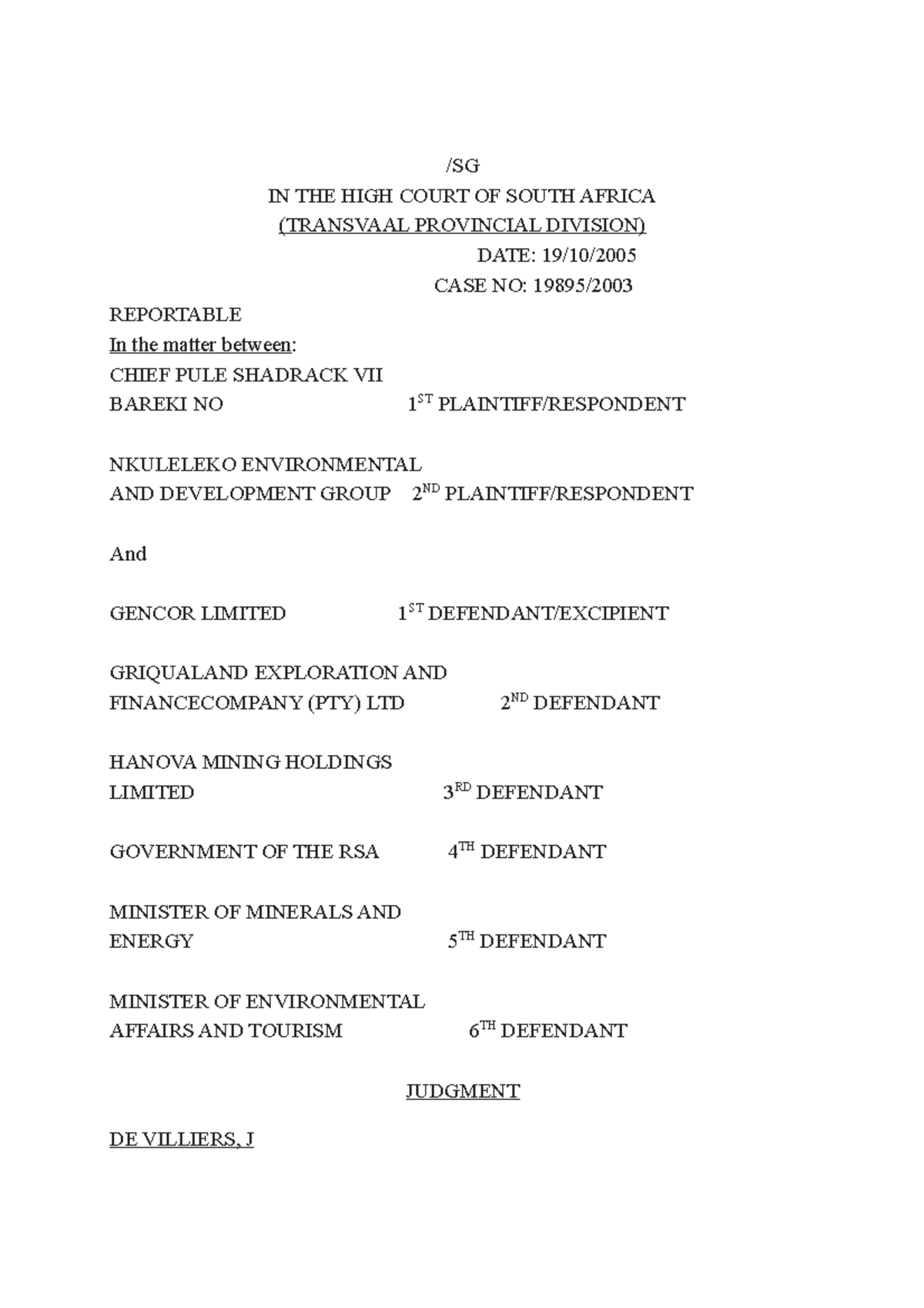 Gencor-case - This case work regarding Gencor case on environmental ...