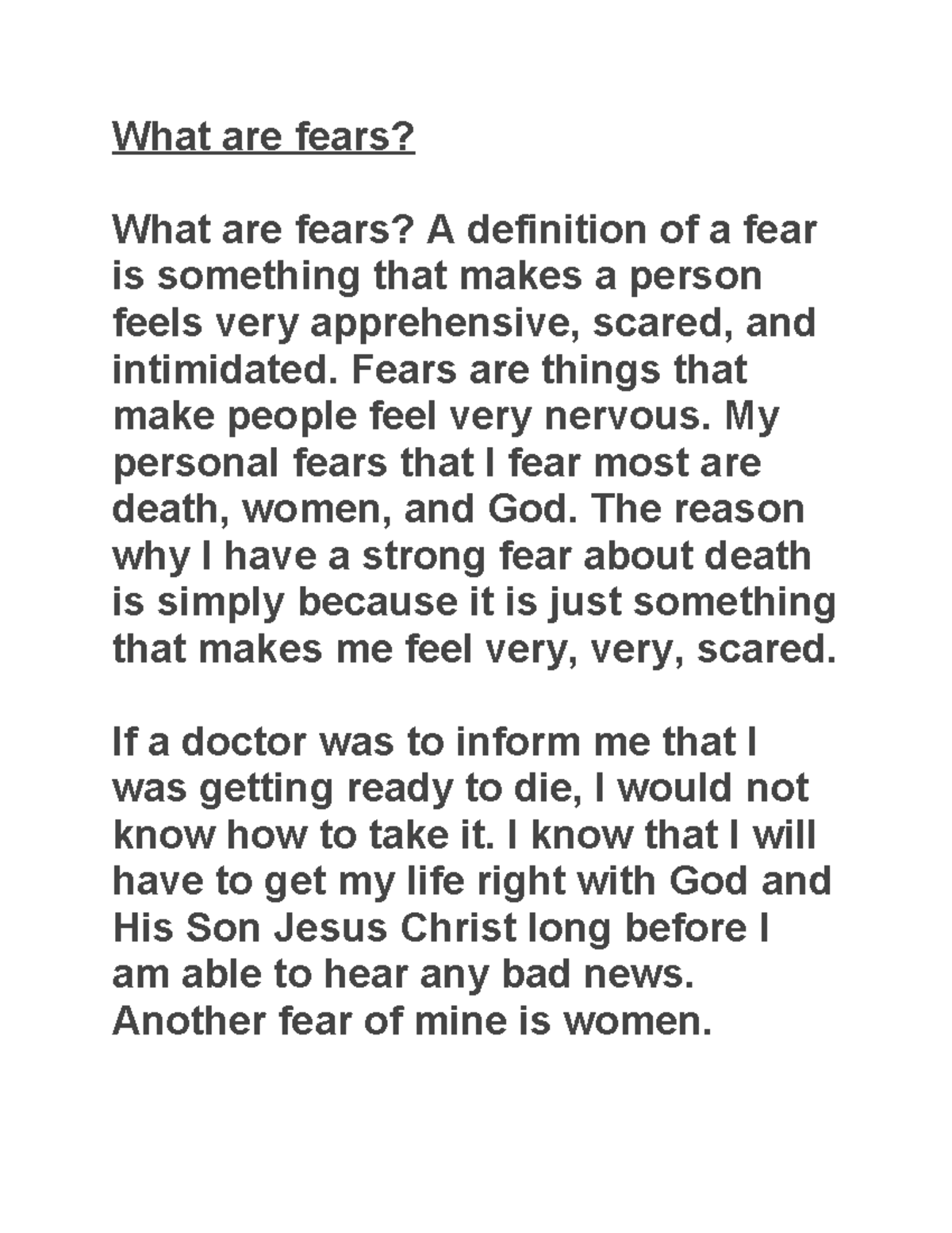 What are fears - What are fears? What are fears? A definition of a fear ...
