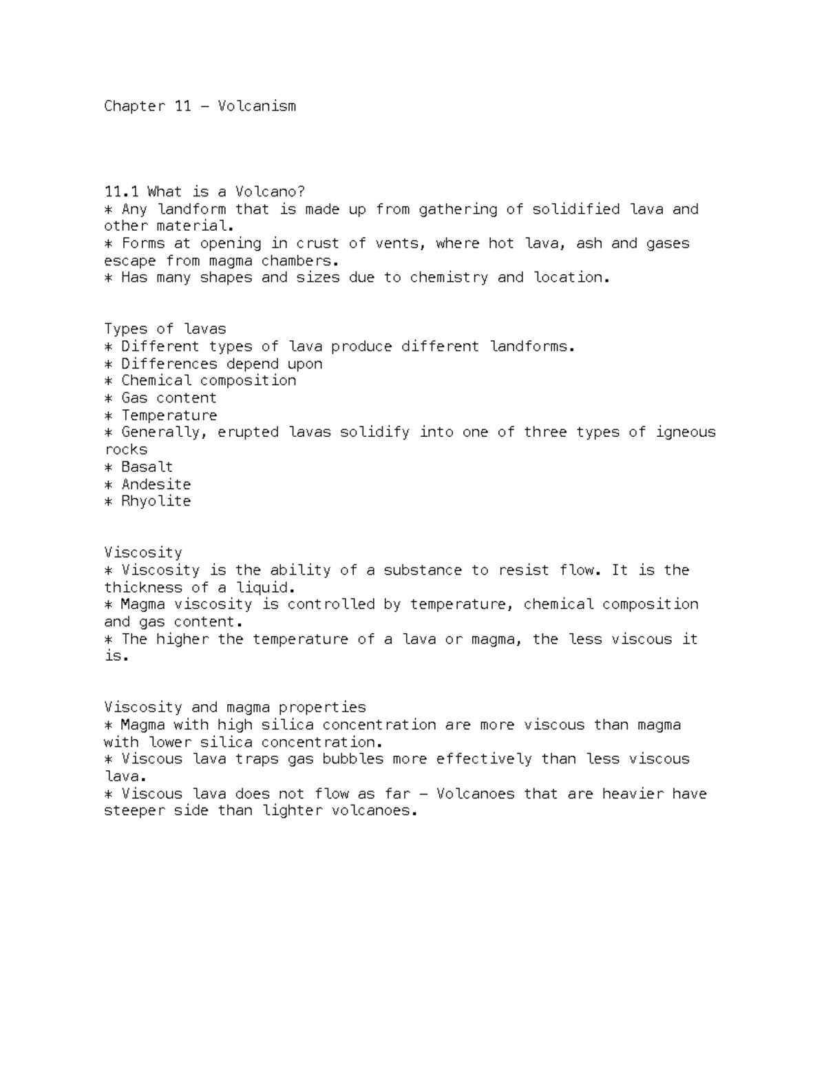 Volcanism GEOL 121.3 - Chapter 11 - Volcanism 11 What is a Volcano ...