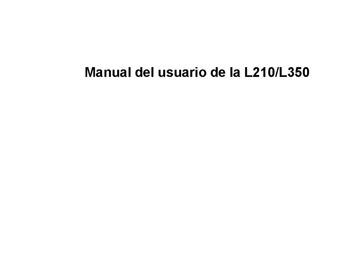 Epson L210 Manual del usuario - español - Manual del usuario de la L210 ...