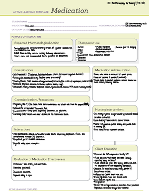 Misoprostol - ATI medication form - ACTIVE LEARNING TEMPLATES ...
