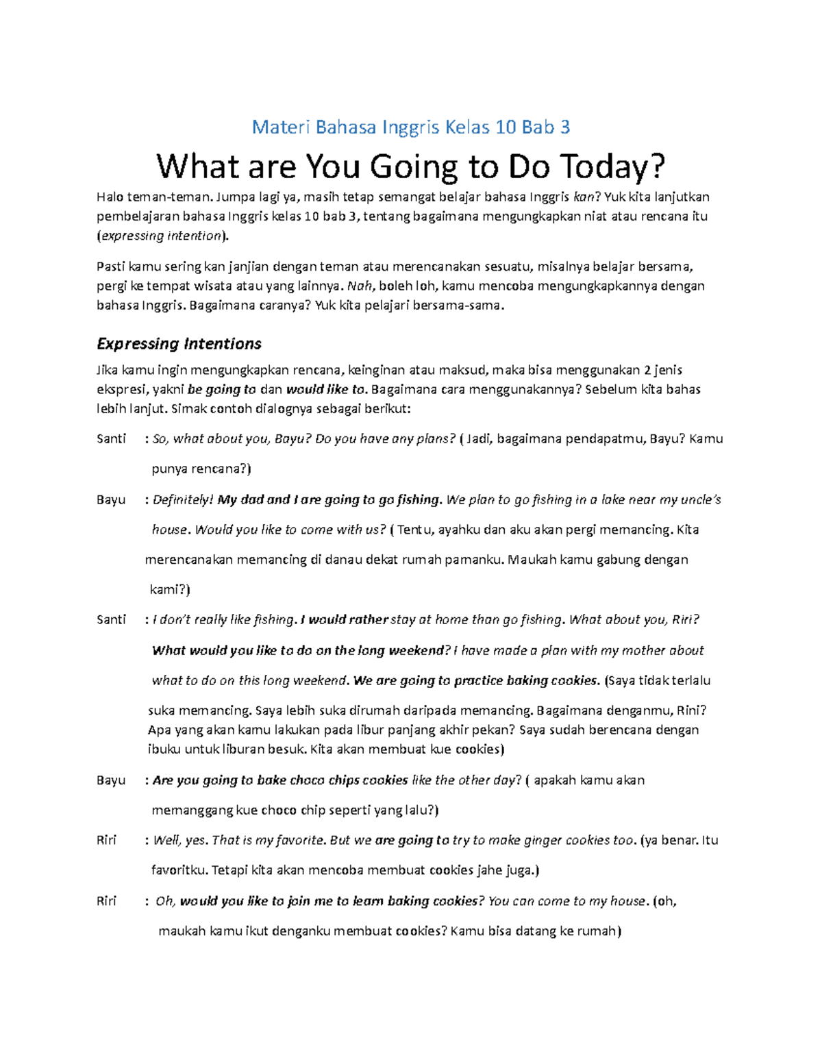 What Are You Going To Do Today Materi Bahasa Inggris Kelas 10 Bab 3 what-are-you-going-to-do-today-materi-bahasa-inggris-kelas-10-bab-3