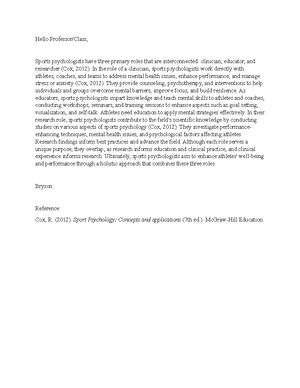 Athlete case study - Running head: ATHELTE CASE STUDIES 1 Athlete Case ...