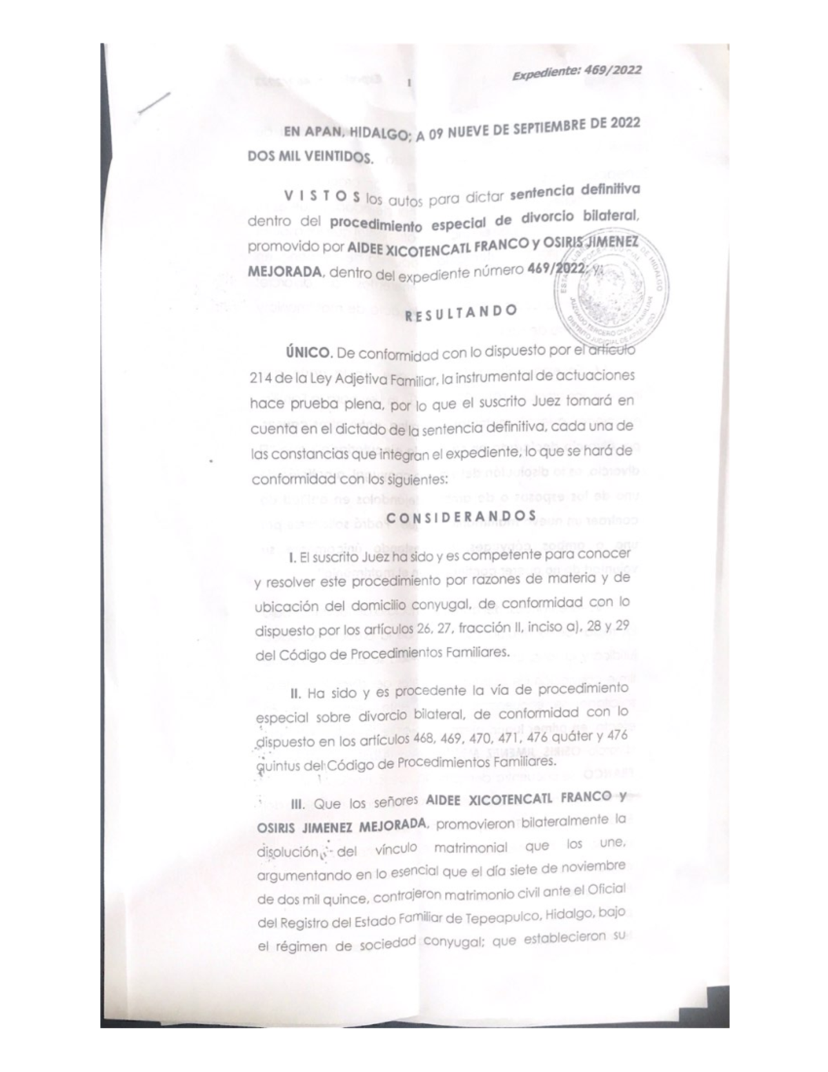 Expediente 4692022 - Acuerdo. - Personas y familia - Studocu