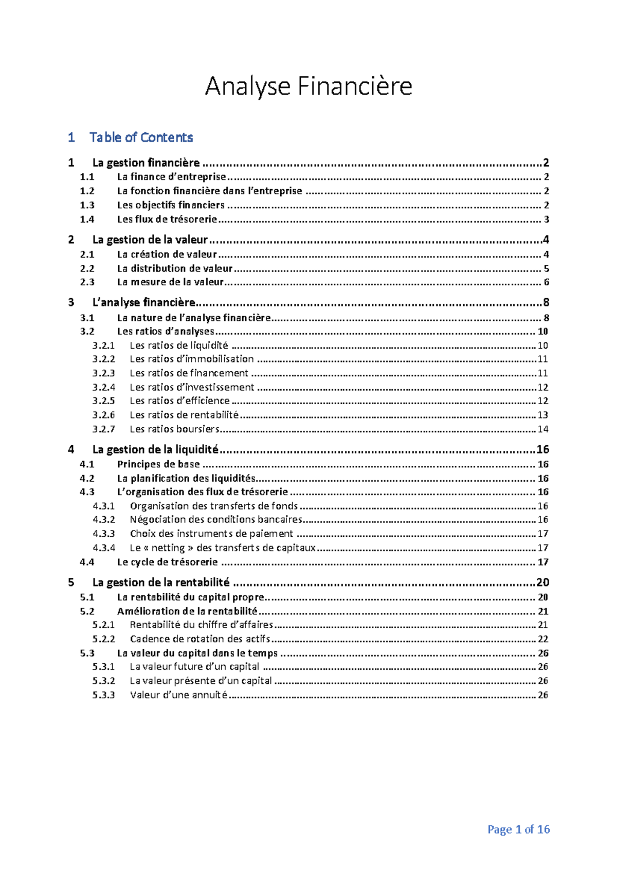 Analyse Financière Partie 1 - Warning: TT: undefined function: 32 Warning: TT: undefined ...