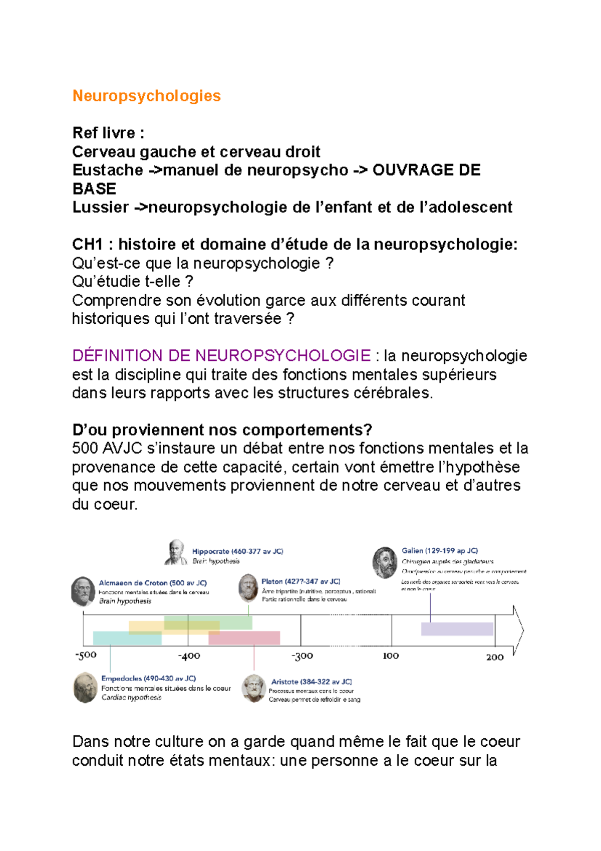 Neuropsychologies - Cm de neuropsycho en L1 psychologie ...