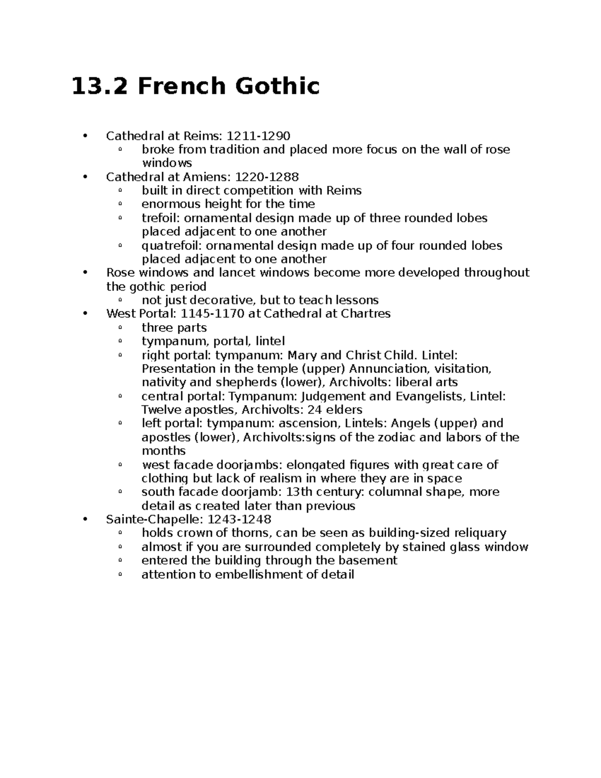 13.2 French Gothic - 13.2 - 13 French Gothic Cathedral at Reims: 1211 ...