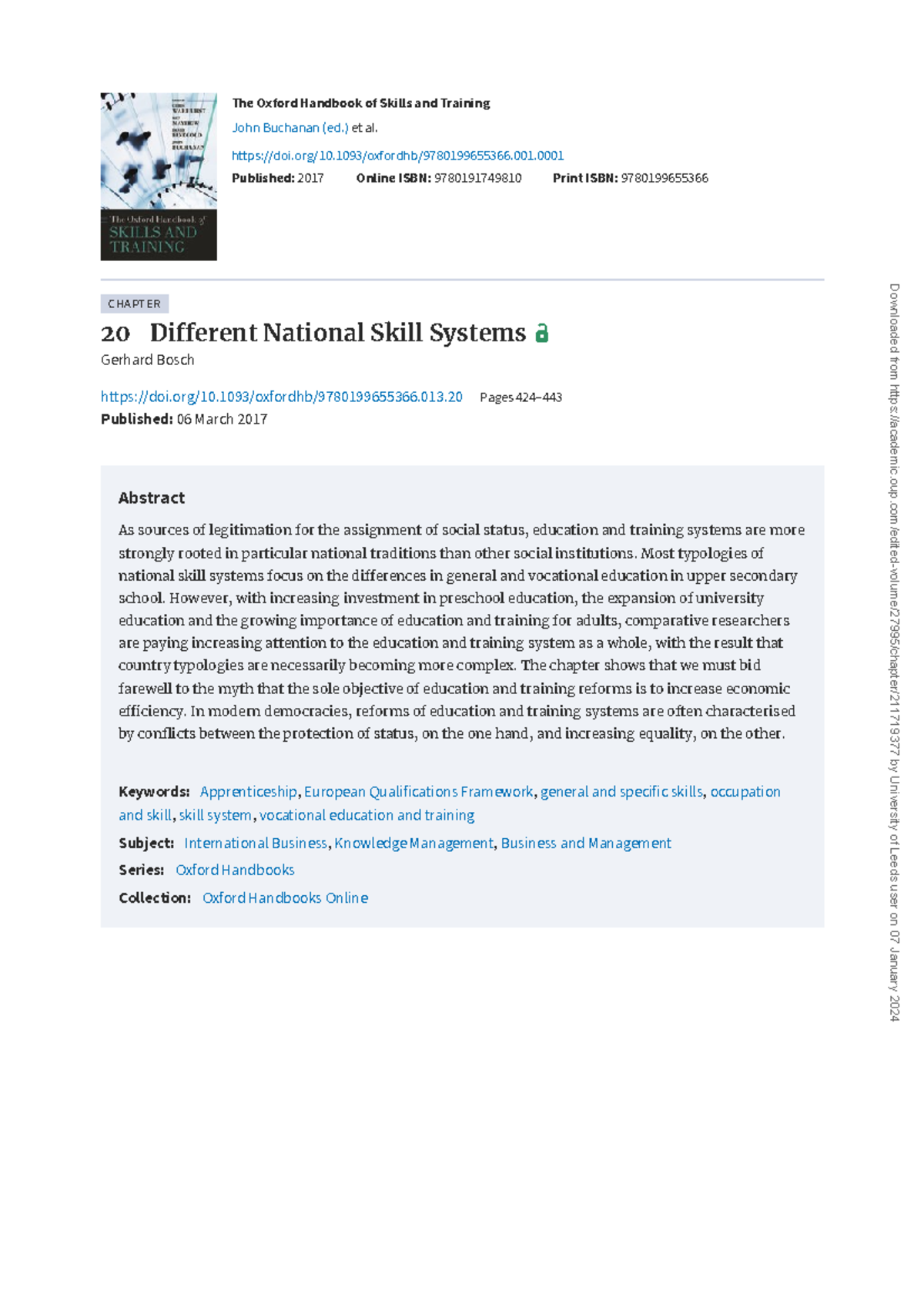 不同的国家技能系统 - sadsadas - The Oxford Handbook of Skills and Training John ...