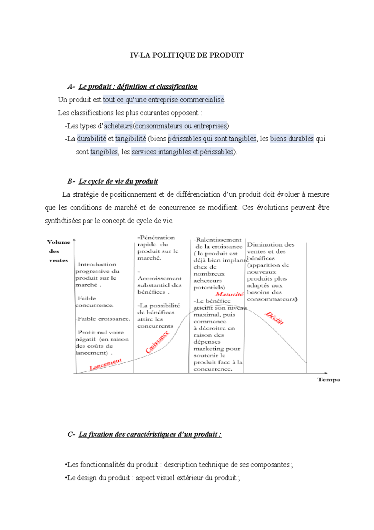Politique de produit Gindus 4 2020 - IV-LA POLITIQUE DE PRODUIT A- Le ...