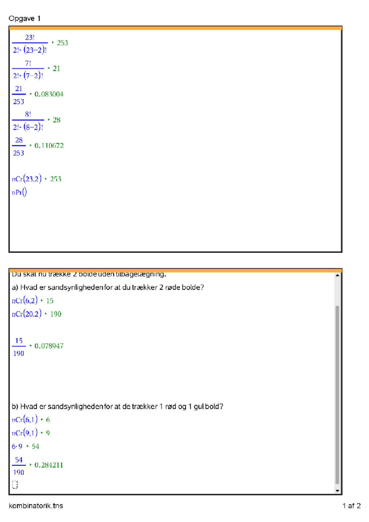 Kombinatorik - Matematik B - Studocu